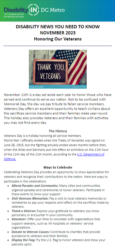 Newsletters - Disability:IN DC Metro